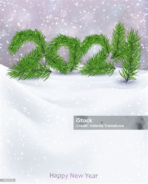 Vetores De Cartaz Com Fundo Da Noite De Natal Com Árvore Verde Ramos De