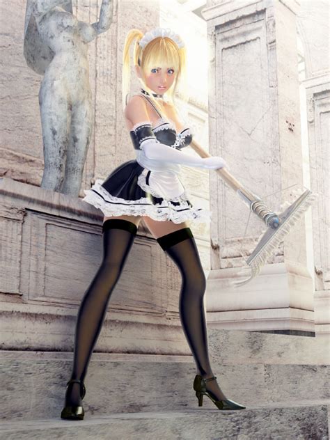 Rule 34 3d Arm Garter Blonde Hair Blue Eyes Broom Choker Elbow Gloves