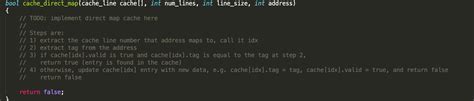 Solved Implement Cache Direct Map Function Such That It Chegg