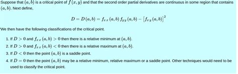 Real Analysis Does The Following Classification Of Stationary Points Work For N Geq 3