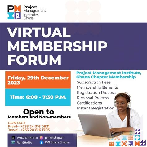 Virtual Membership Forum Pmi Ghana