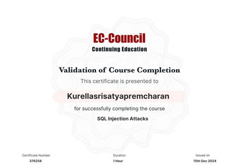 Charan Kurella Sri Satya Prem On Linkedin Cybersecurity Sqlinjection