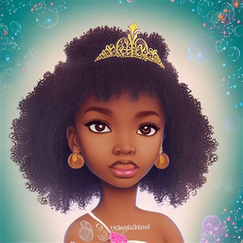 Beautiful Dark Brown Skinned Disney Princess Graphic · Creative Fabrica