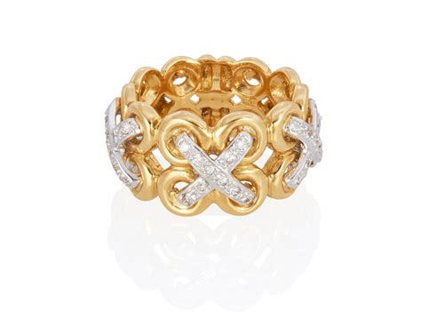 Lot A Diamond X Ring