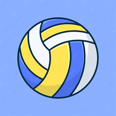 Premium Vector Volley Ball Cartoon Icon Vector Illustration Sports