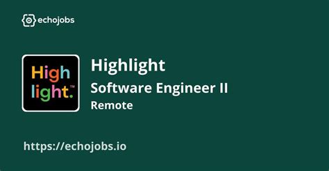 Highlight Is Hiring Software Engineer Ii Usd 115k 130k Remote Go Typescript Aws Graphql
