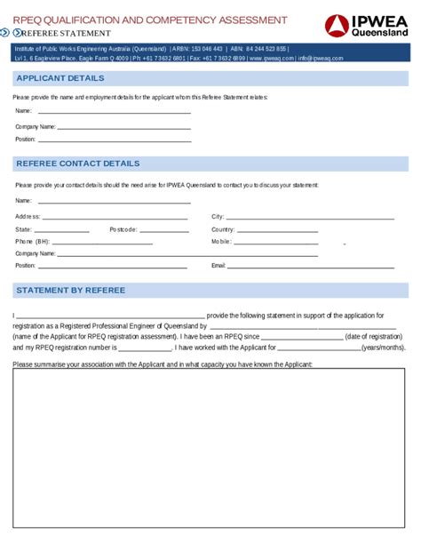 Referee Statement Doc Template Pdffiller