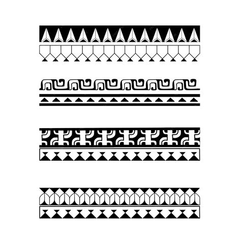 Premium Vector Polynesian Armband Tattoo Stencil Pattern Samoan Black