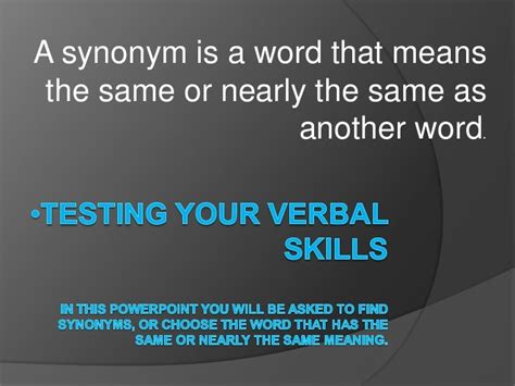 Understanding Synonym