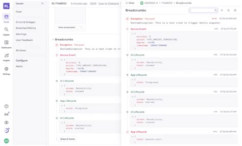How To Handle Android Exceptions And Avoid Application Crashes Product Blog • Sentry