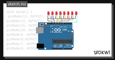 Light Pattern Wokwi Esp32 Stm32 Arduino Simulator