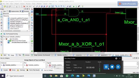 Fulladder Using Dataflow Modeling In Xilinx Youtube