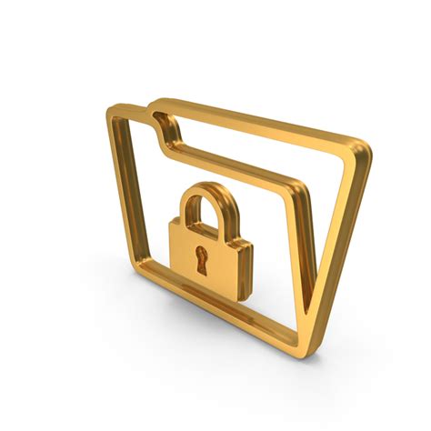Gold Folder Security Lock Symbol Png Images And Psds For Download Pixelsquid S118810781