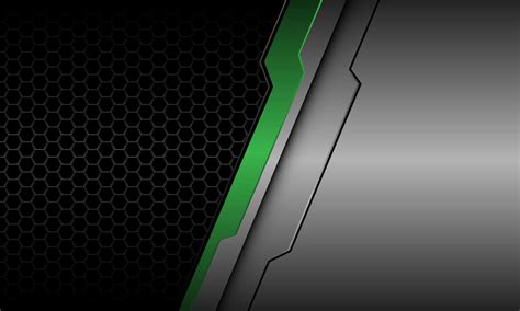 Abstract Blue Cyber Line Black Metallic Silver Shadow Slash Geometric Design Modern Futuristic