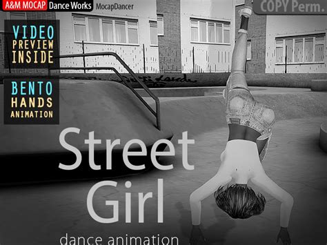 Second Life Marketplace Aandm Street Girl Dance Animation Bento