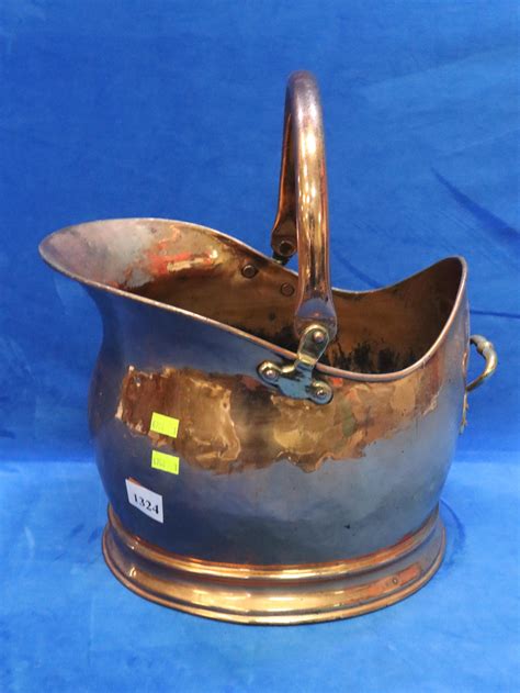 Lot Copper Coal Scuttle