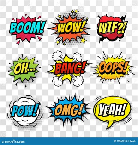Vector Comic Speech Bubbles Set With Words Stock Image | CartoonDealer.com #79360795