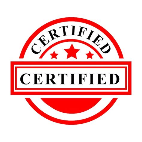 Premium Vector Simple Vector Red And Black Rubber Stamp Certified