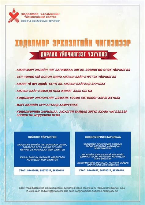 Нээлттэй ажлын байрны зар СХД Хөдөлмөр эрхлэлт 5 Шард байршилтай