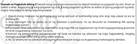 Gawain Sa Pagkatuto Bilang 2Tukuyin Kung Ang StudyX