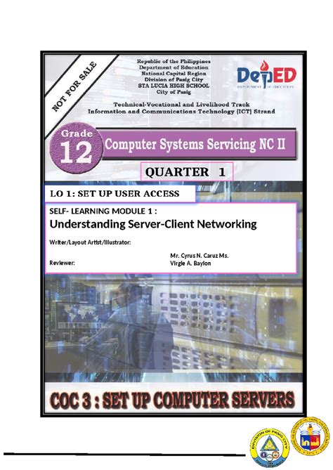 Tvl Css 12 Q1 M1 Tvl Computer Lo 1 Set Up User Access Mr Cyrus N Caruz Ms Virgie A