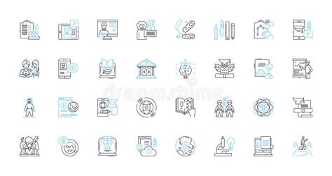 Time Schedule Linear Icons Set Schedule Timeframe Rhythm Routine