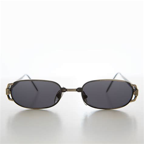 Micro Rectangle Vintage Sunglasses Syds Sunglass Museum