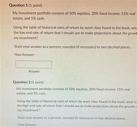 Solved My Investment Portfolio Consists Of 50 Equities 20 Chegg