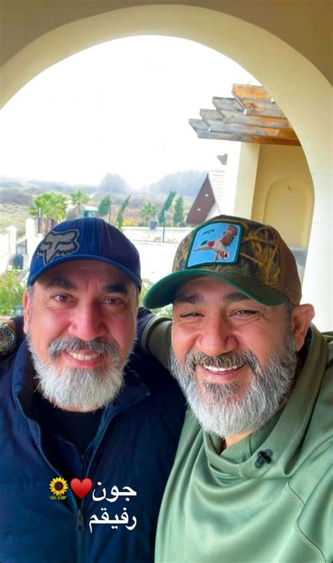 دو دوست قدیمی در کنار هم؛ سلفی مهران غفوریان و سیامک انصاری