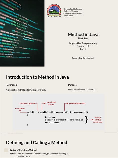 Lab 6 Method In Java Part 1 Pdf Method Computer Programming Integer Computer Science
