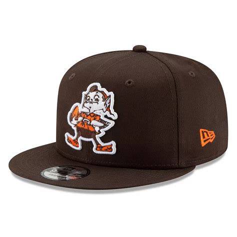 Mens New Era Brown Cleveland Browns Brownie The Elf Throwback 9fifty