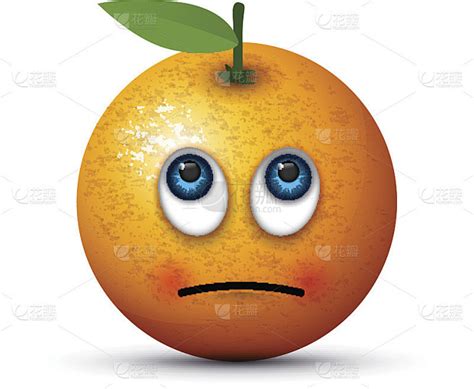 橙色翻白眼表情