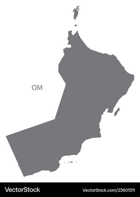 oman map grey royalty free vector image vectorstock