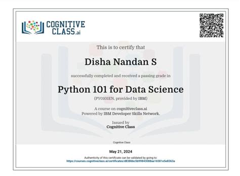 Ibm Cognitiveclass Python Pythondeveloper Datascience