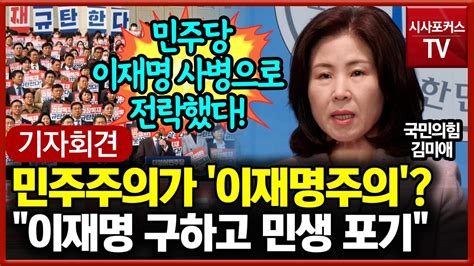 예산 국회까지 이재명 지키기를 국민의힘 민주주의를 이재명주의로 이해 Youtube