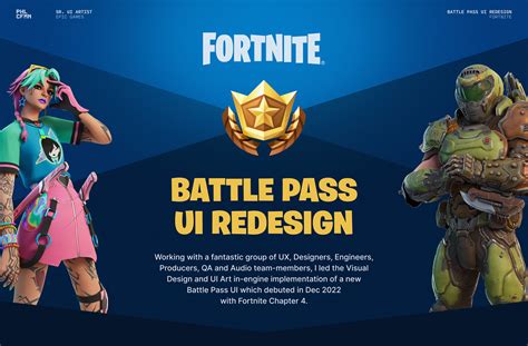 Fortnite Battle Pass UI Redesign Behance