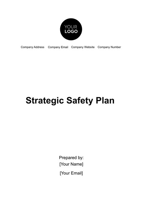 Free Strategic Safety Plan Template To Edit Online