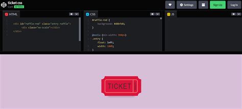 Css Tickets Examples Webtopic