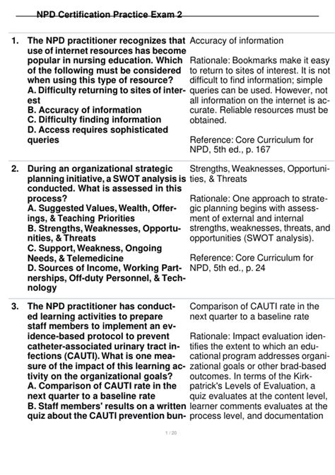 Npd Certification Practice Exam 2 Questions And Answers Verified