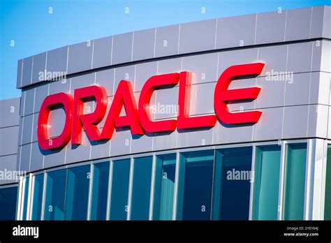 Exterior View Of Oracle Logo Sign On October 29 2024 In Lehi Utah Usa Oracle Corporation Is