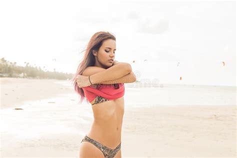 Girl Undress On The Beach Stock Image Image Of Skin 94305665