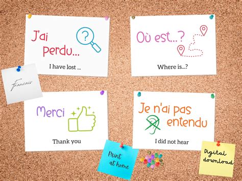 15 French Classroom Phrases Printable Posters Digital Download