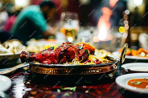 Premium Photo Mouthwatering Tandoori Chicken Feast With Authentic