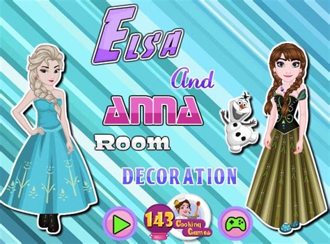 Elsa And Anna Room Decoration Frozen Games