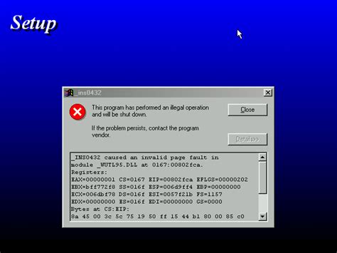 Getting An Invalid Page Fault Error When Installing Some Old Games On Windows 98 Se In Pcem V17