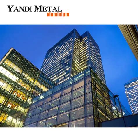 Curtain Wall Operable Window Fixed Aluminum Frame Interior Glass