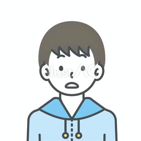 キョトンとした顔の男の子イラスト No 23494902／無料イラストフリー素材なら「イラストac」