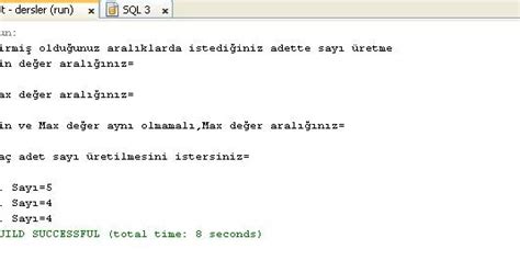 Java Ders ve Örnekleri Java Sayı Üret