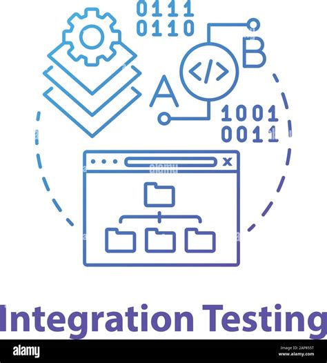 Integration Testing Concept Icon Software Development Stage Idea Thin Line Illustration