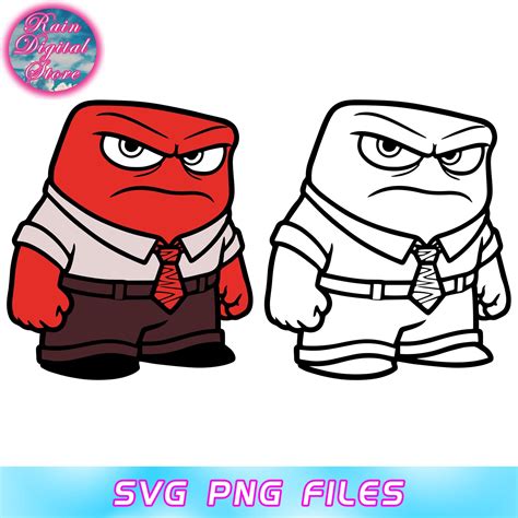 Anger Inside Out Svg Emotion Character Png Red Angry Guy Clipart